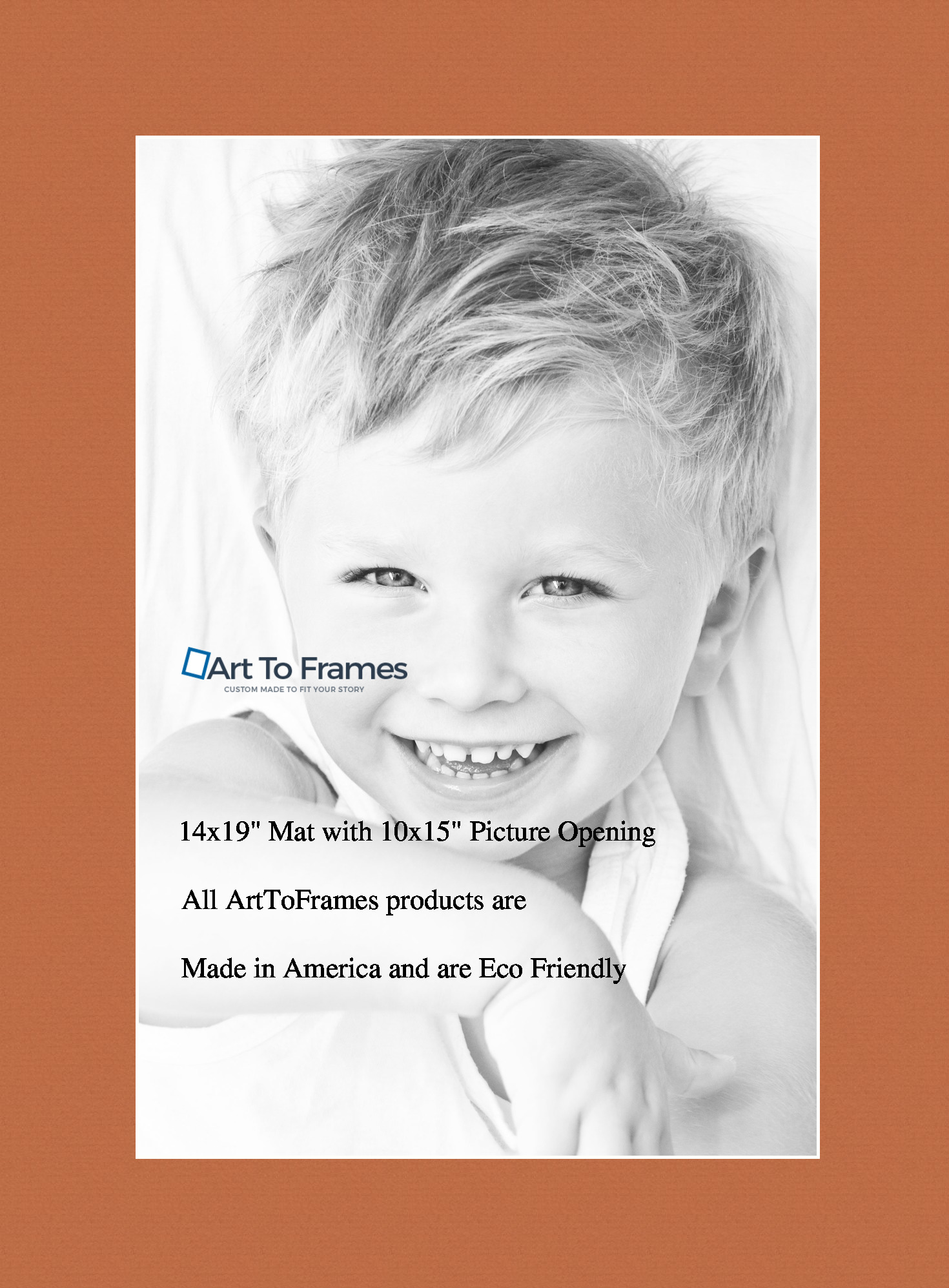 ArtToFrames Custom Red Orange Picture Photo Frame Mat Matting Board SM ...